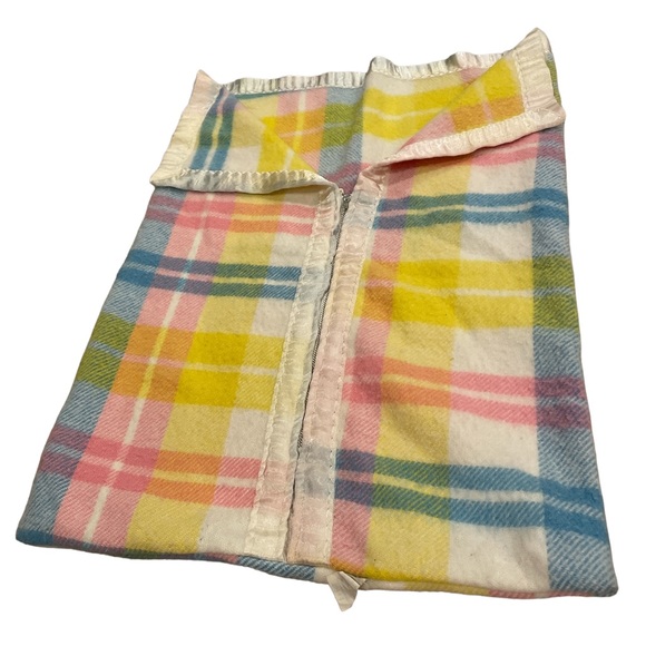 Bedding | Pastel Plaid Zipup Vintage Baby Blanket Classic Vintage With ...